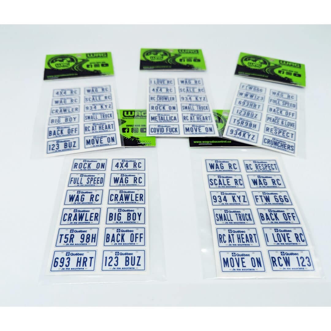 WAGACC10LPQC1 WAG Set of (12) 1/10 Scale Plates ”QUEBEC”