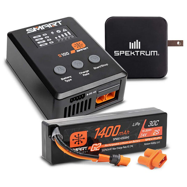 SPMXPSS215 Spektrum Powerstage 1400mAh 2S LiPo & S100 Charger